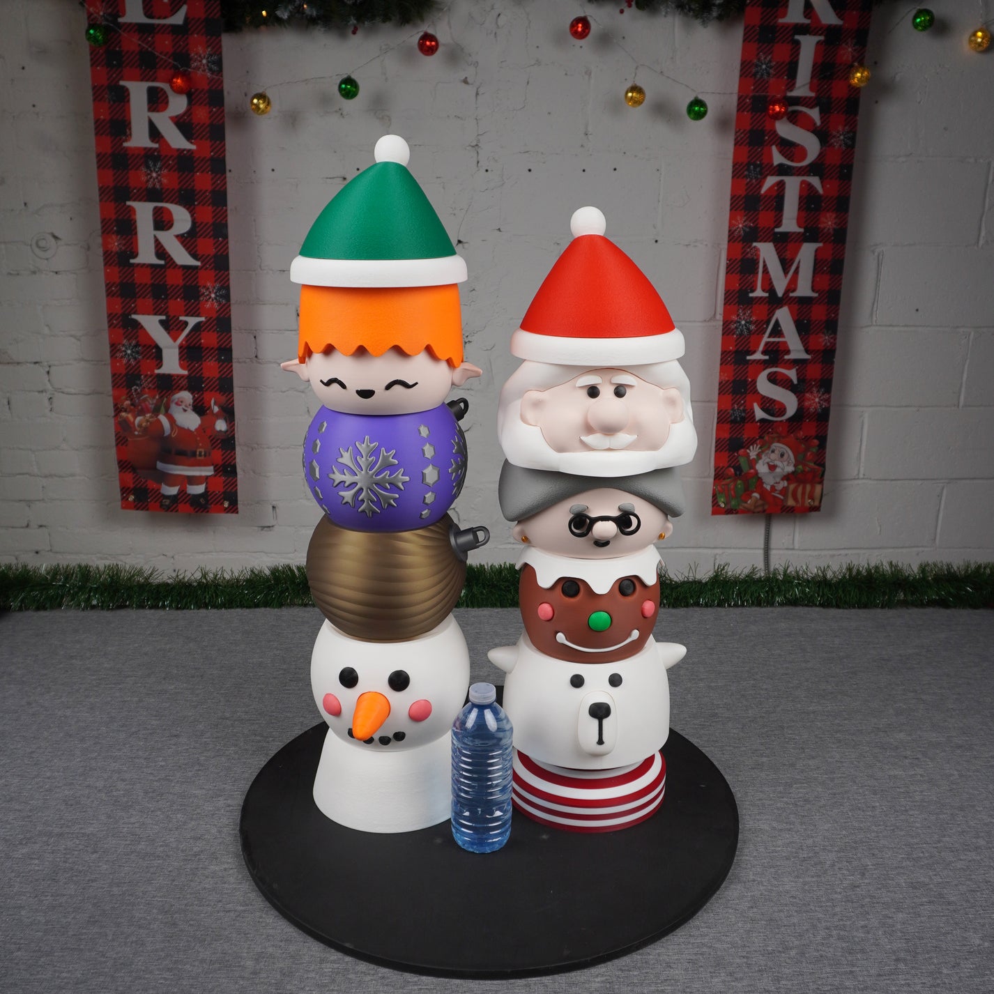 Holiday Totem Pack Vol.1 - Stackable 3D Printable Decor | Titan3D