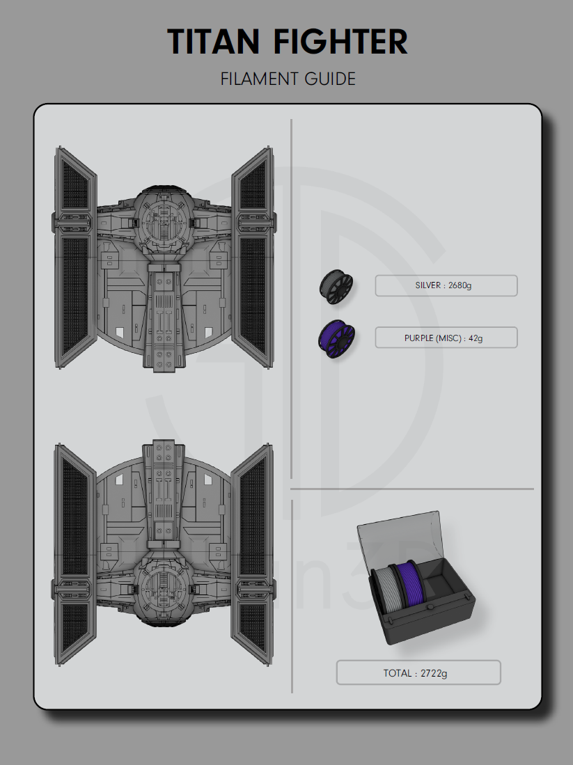 FREE Titan Fighter – 3D Print File | 3MF | Titan3D